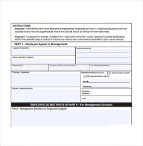 Employee Write Up Forms - Word Excel Fomats