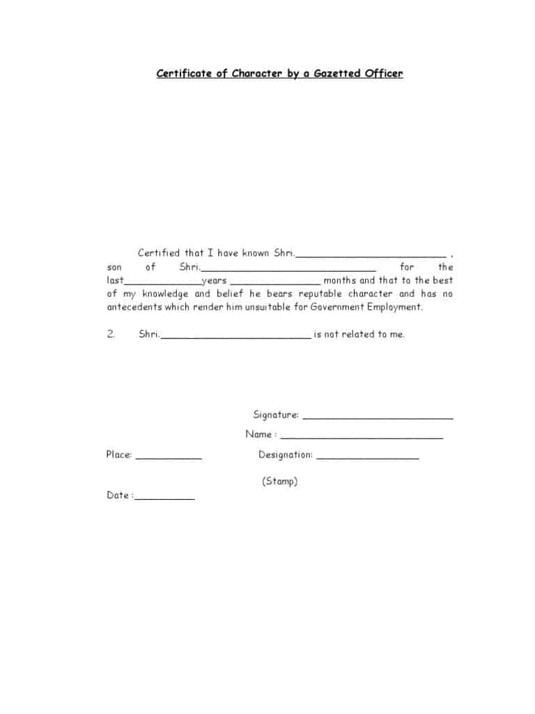 5+ Character Certificate Templates - Word Excel Fomats 5+ Character Certificate Templates - Word Excel Fomats