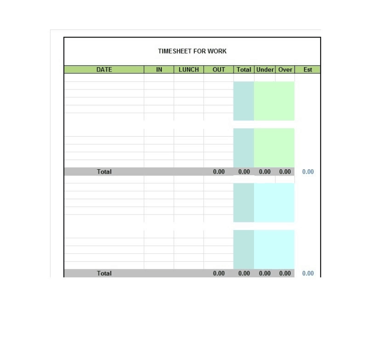 16+ Timesheet Templates Free - Word Excel Fomats