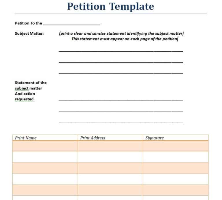 14+ Free Editable Petition Templates - Word Excel Fomats 14+ Free Editable Petition Templates - Word Excel Fomats
