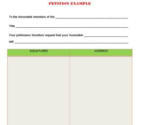 14+ Free Editable Petition Templates - Word Excel Fomats
