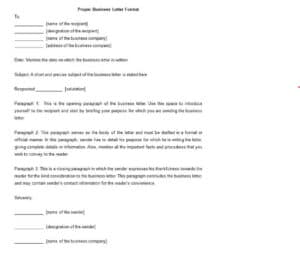 16+ Important Business Letter Templates in WORD - Word Excel Fomats