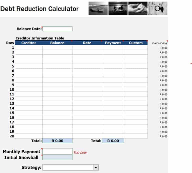 11+ Great Debt Reduction Calculators in Excel - Word Excel Fomats
