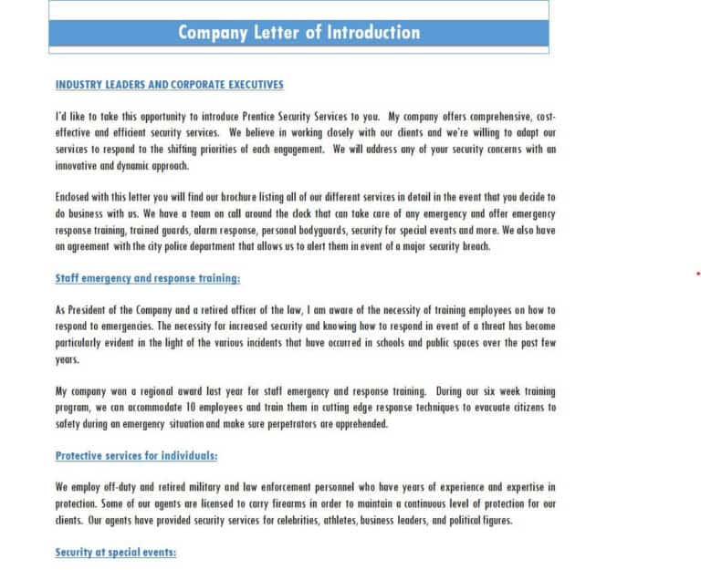 15+ Editable Letter of Introduction Samples & Templates - Word Excel Fomats