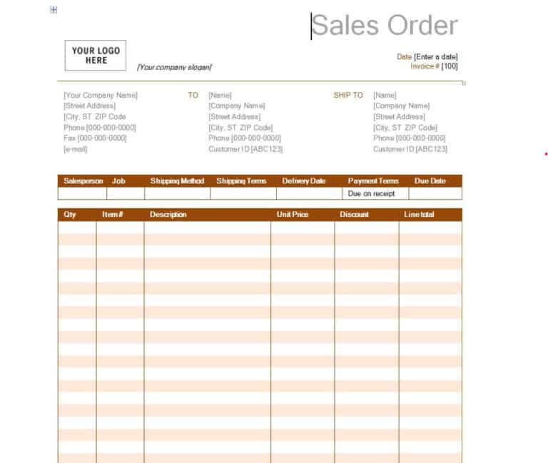 13+ Editable Sales Order Templates [in WORD & EXCEL] - Word Excel Fomats