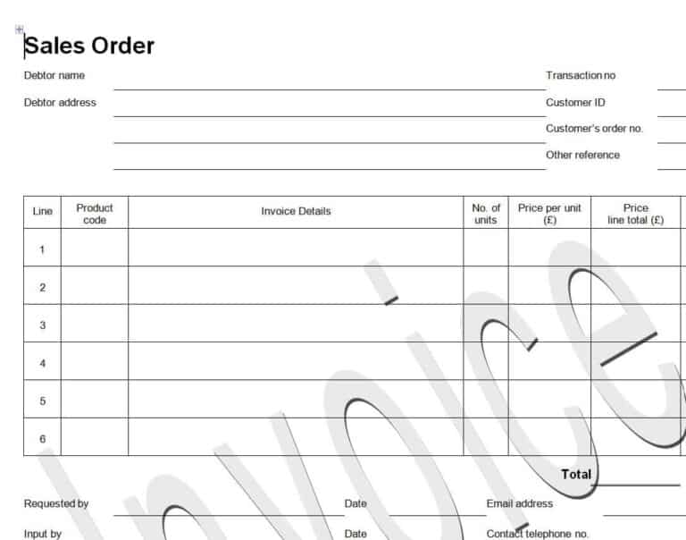 13+ Editable Sales Order Templates [in WORD & EXCEL] - Word Excel Fomats