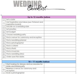 21+ FREE Wedding Checklist Templates [WORD & PDF] - Word Excel Fomats