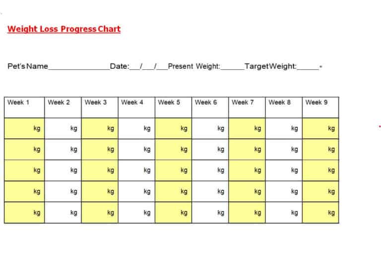 11+ Useful Weight Loss Chart Templates [in Excel & Word] - Word Excel ...