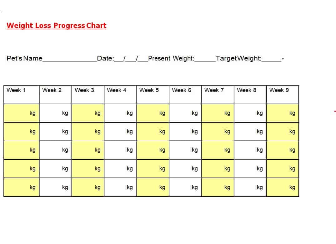 11+ Useful Weight Loss Chart Templates [in Excel & Word] - Word Excel ...