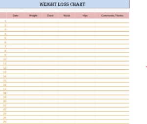 11+ Useful Weight Loss Chart Templates [in Excel & Word] - Word Excel ...